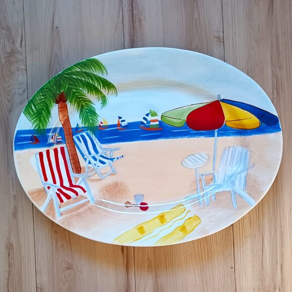 StoneLite | Kitchen | Brand New Summertime Oval Beach Day Platter ...